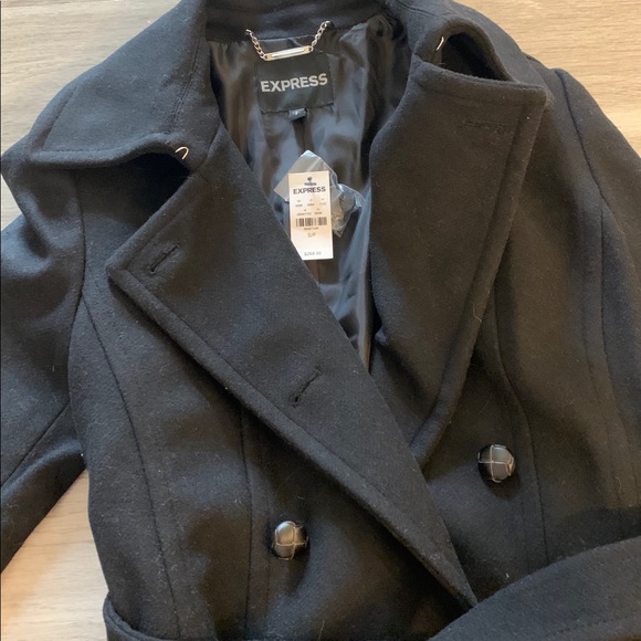 Express | Jackets & Coats | Express Black Peacoat | Poshmark